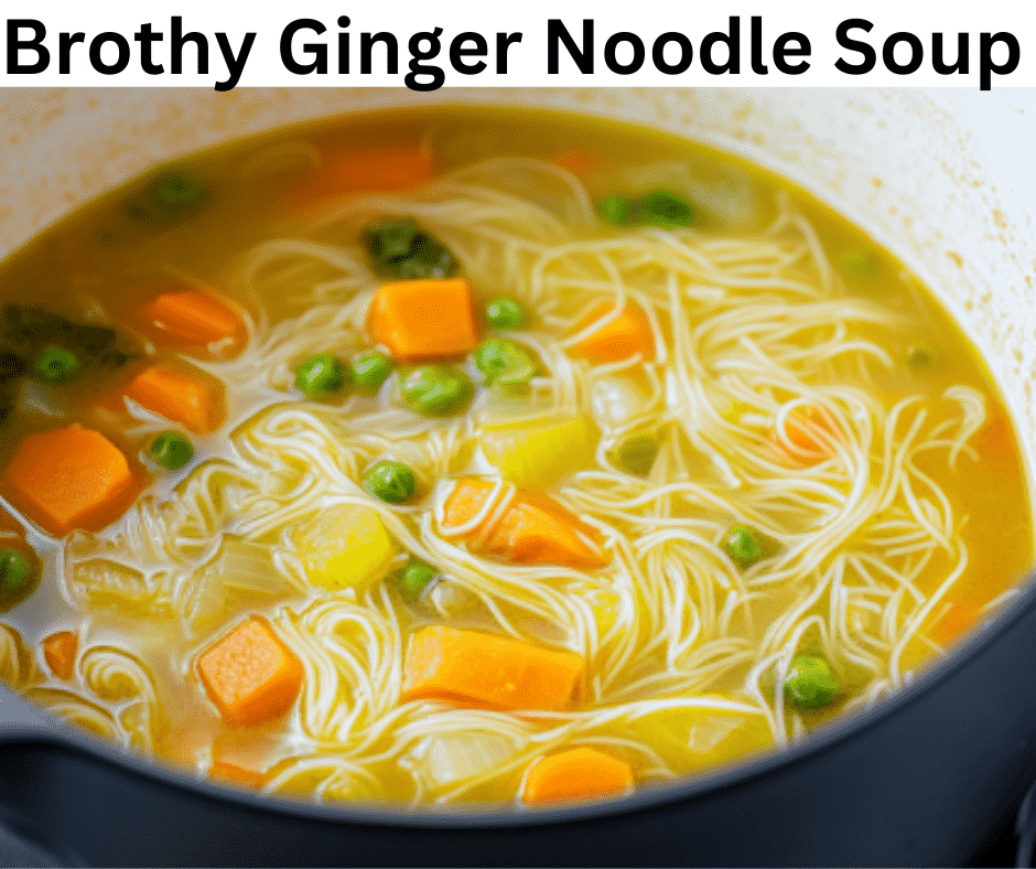 Brothy Ginger Noodle Soup - vegan Dinner - Cooking Ideas | feedod.net